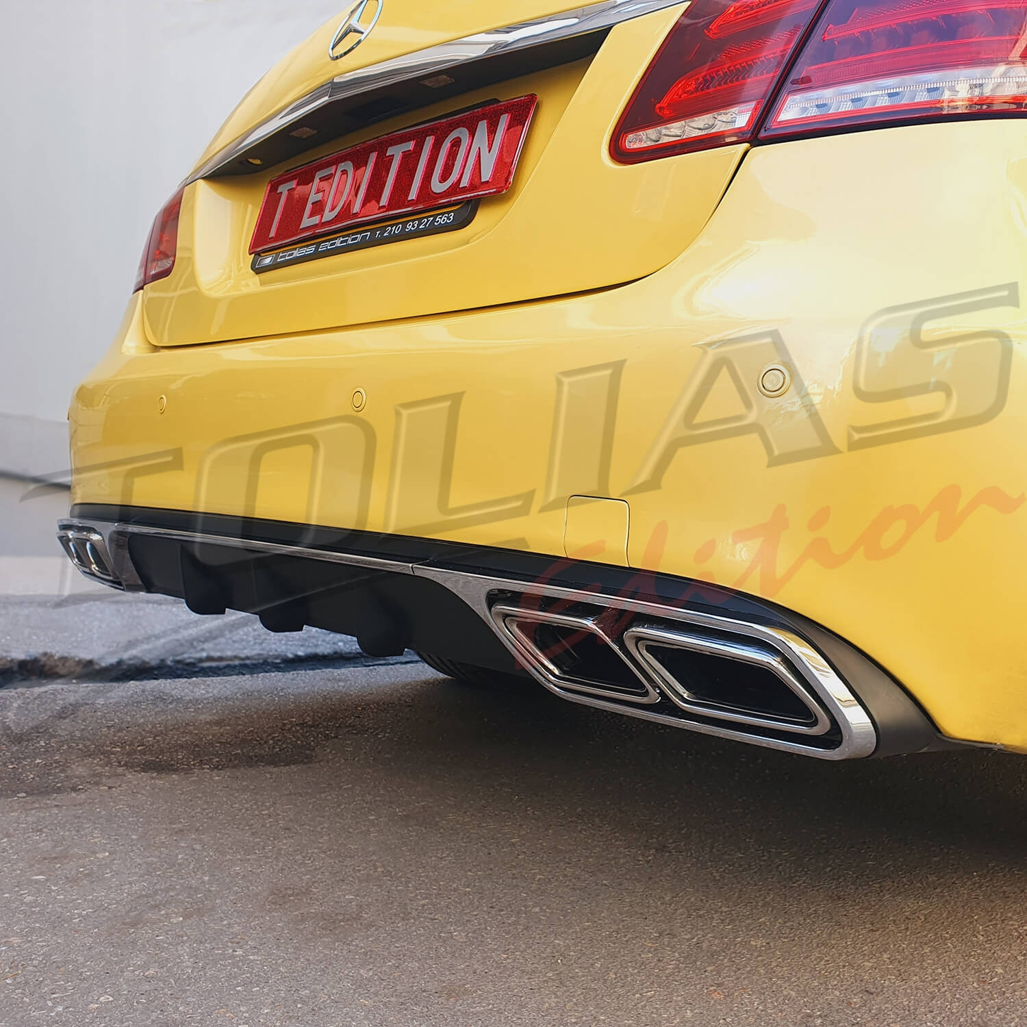 MERCEDES E CLASS W212 13-16 REAR DIFFUSER FOR STANDARD BUMPER TYPE E63 AMG