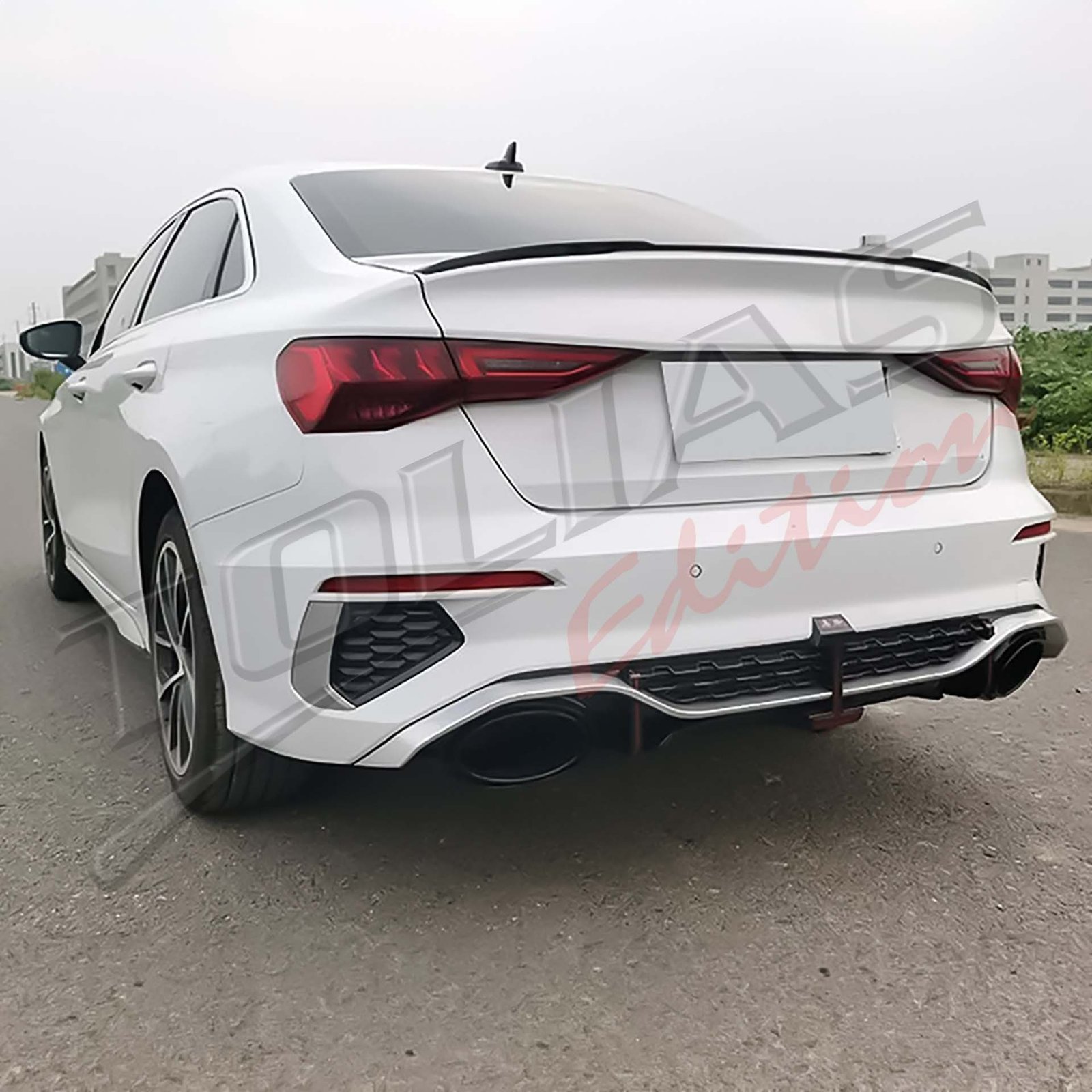 AUDI A3 8Y 20- REAR DIFFUSER WITH TIPS TYPE RS3