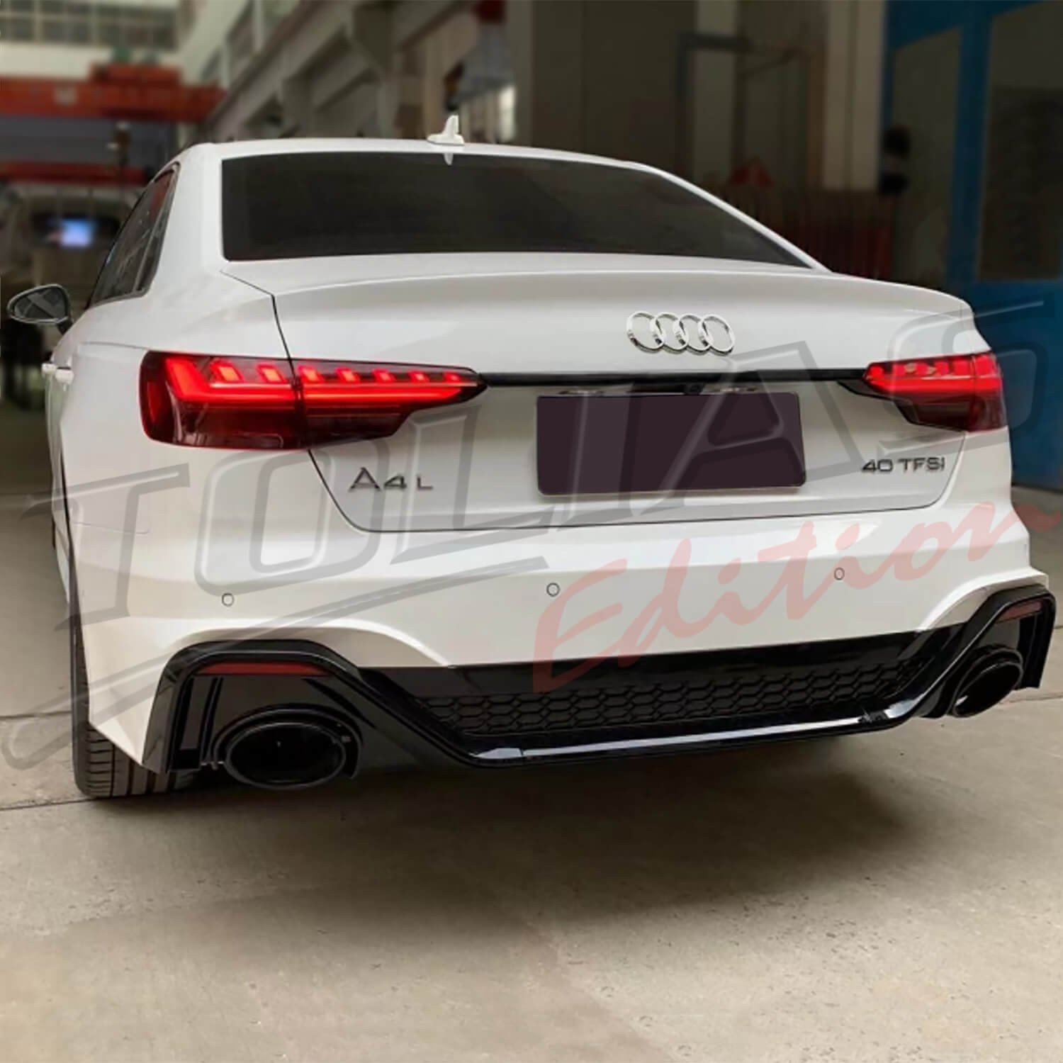 AUDI A4 B9 8W FACELIFT 19- REAR BUMPER TYPE RS4