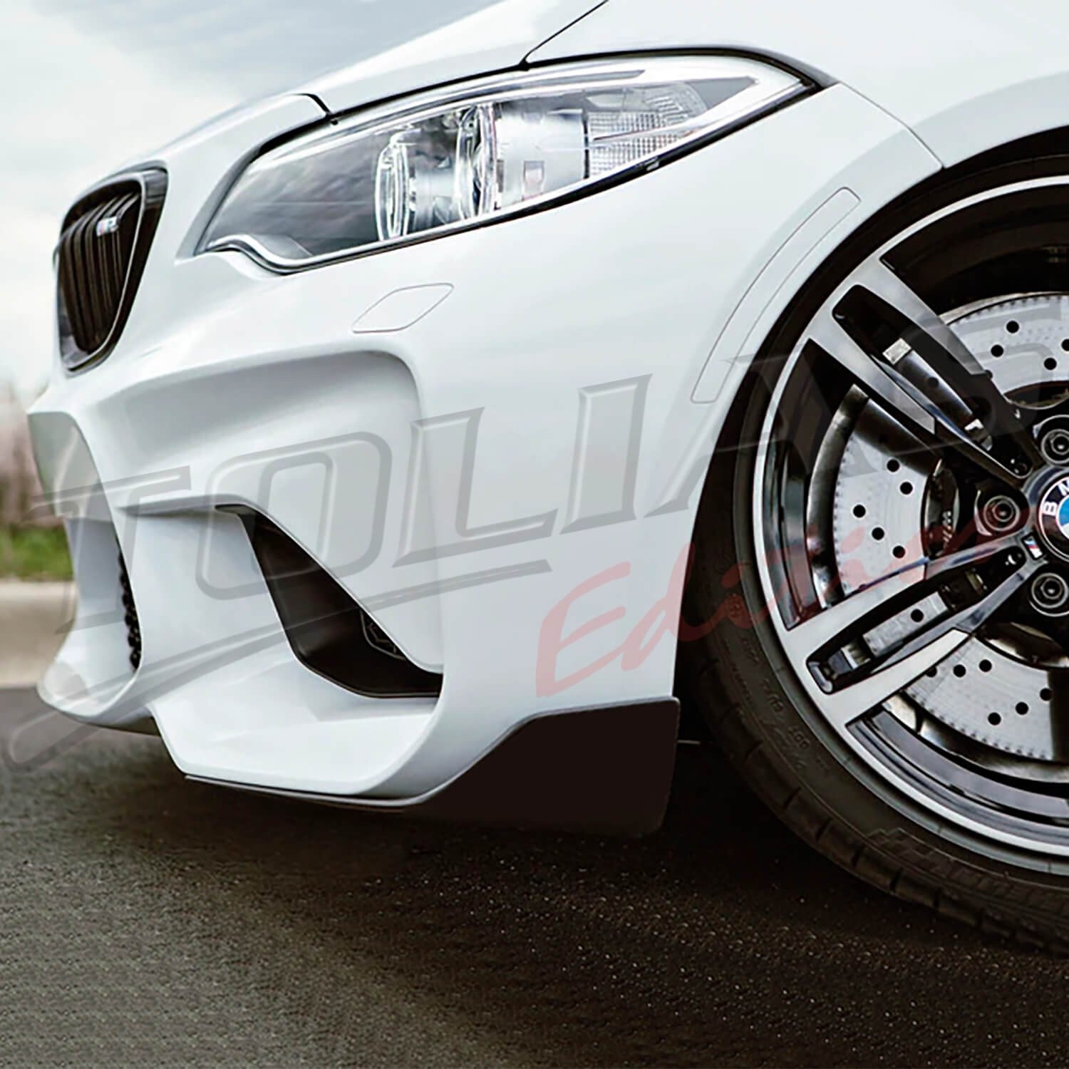 BMW Series 2 F22/ F23 FRONT BUMPER SPLITTERS TYPE M PERFORMANCE