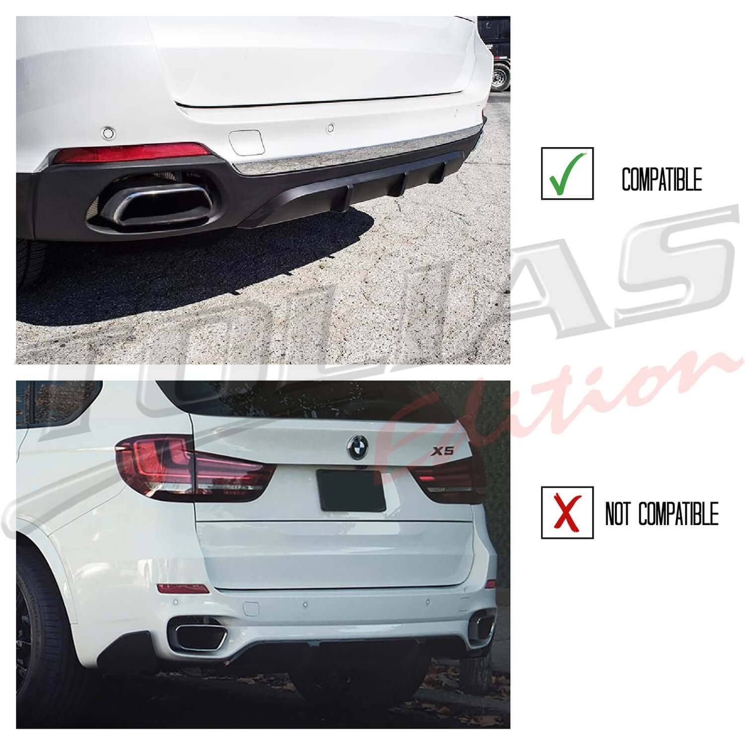 BMW X5 F15 13-18 REAR DIFFUSER TYPE M PERFORMANCE
