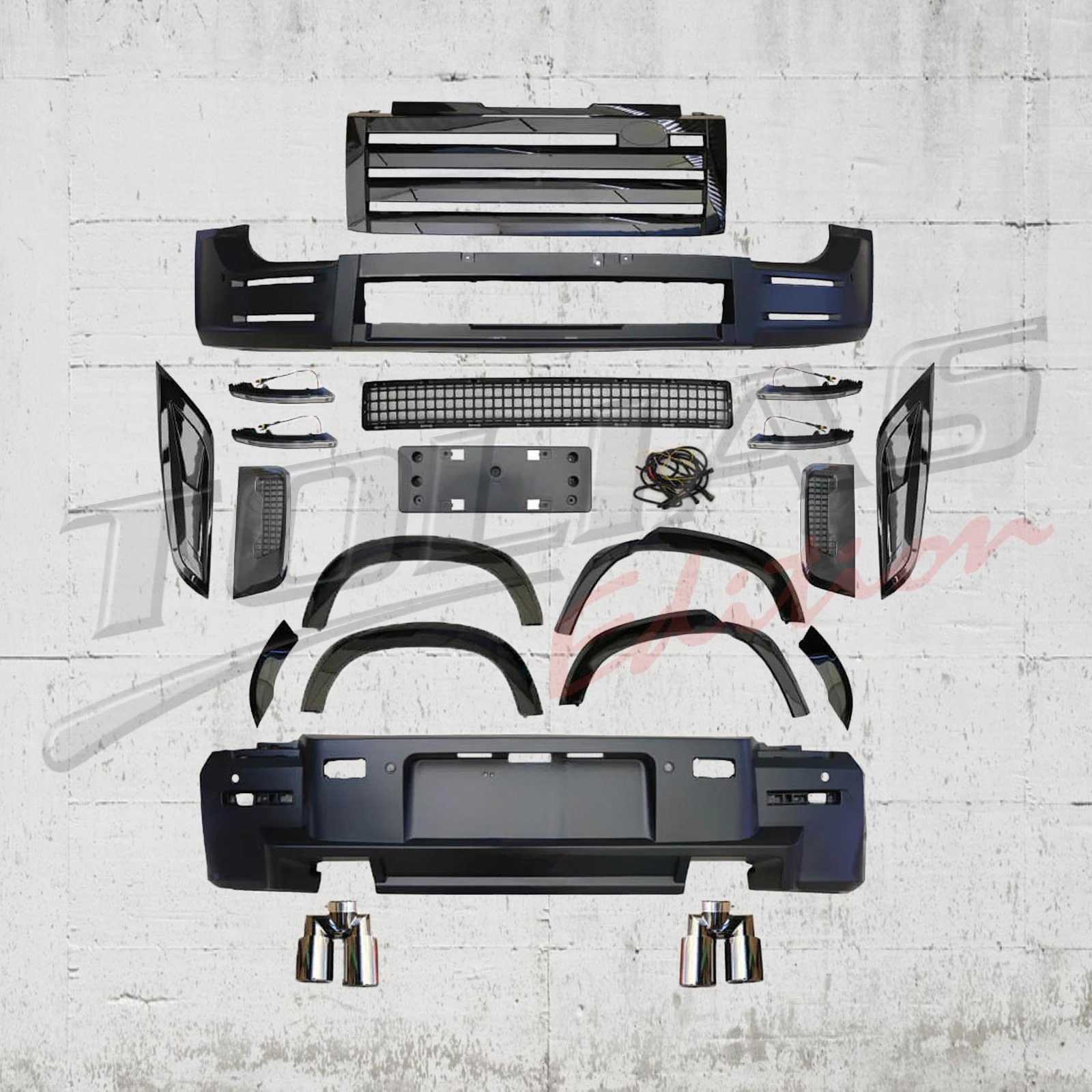 BODY KIT LAND ROVER DEFENDER L663 110 20- TYPE LM, SKU: TELRDFDBKLM