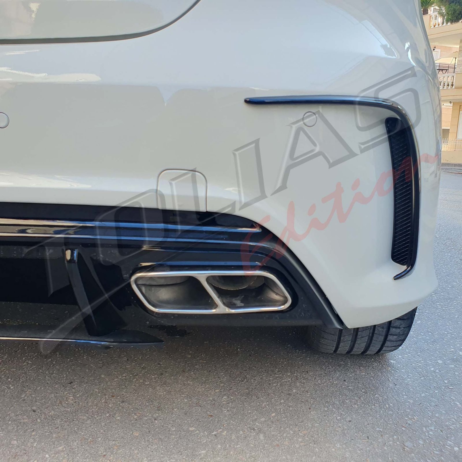MERCEDES A CLASS W176 12-15 &15-18 REAR DIFFUSER w/TIPS TYPE A45 AMG II