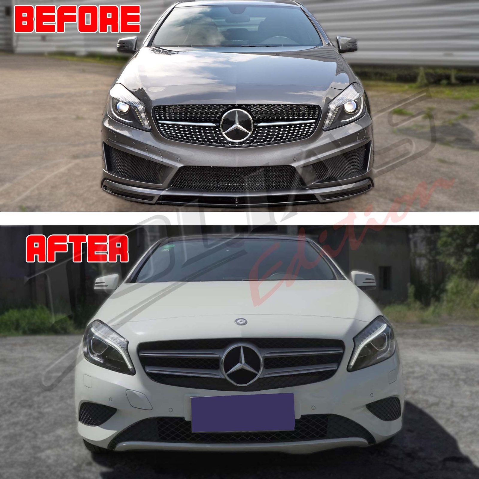 MERCEDES A CLASS W176 12-15 & 15-18 HEADLIGHTS TYPE UPGRADE FOR XENON