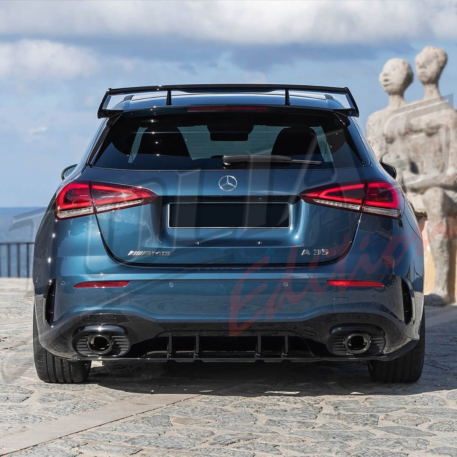 MERCEDES A CLASS W177 HATCHBACK 18- REAR DIFFUSER TYPE A35 AMG EDITION 1
