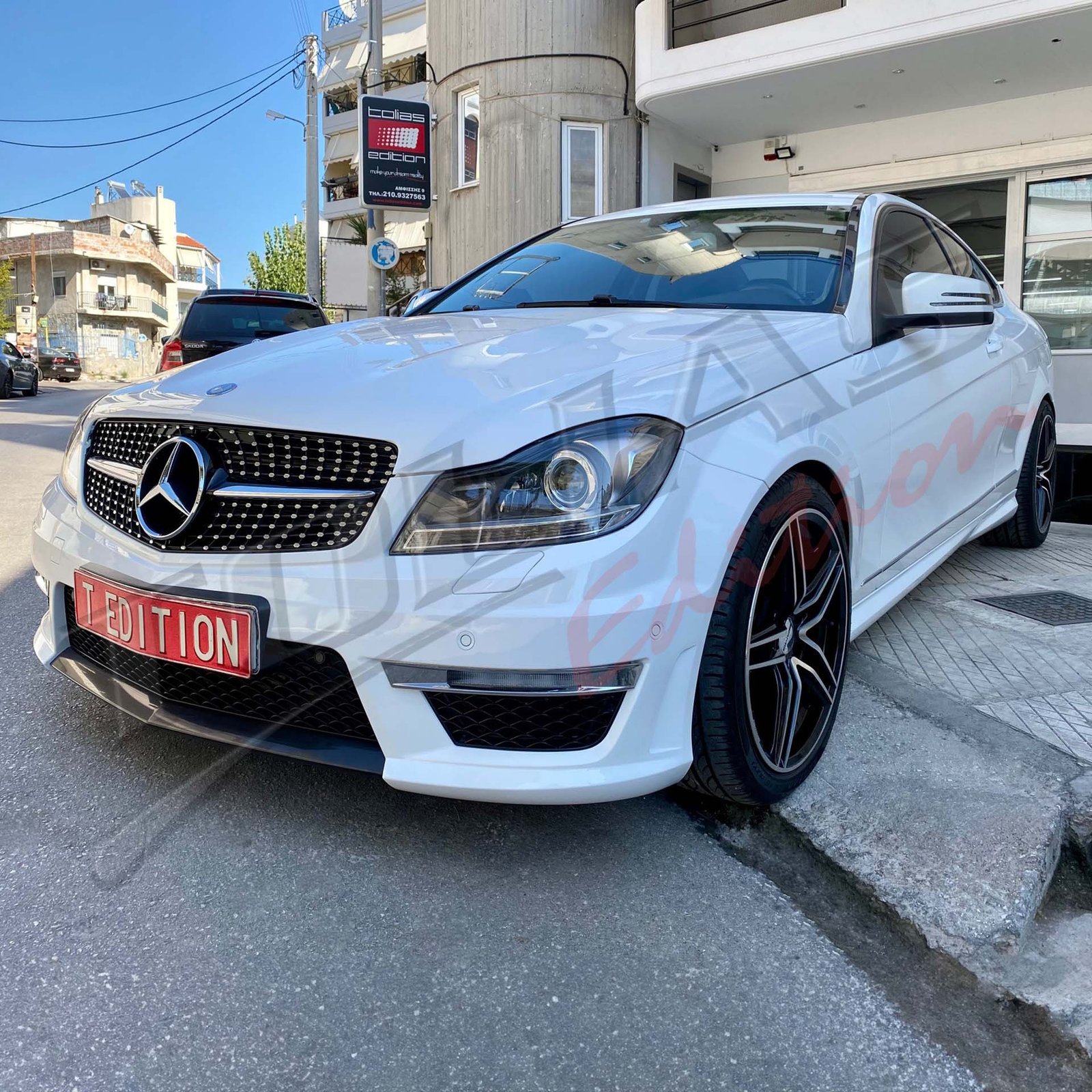 MERCEDES C CLASS W204 DAYTIME/ DAYLIGHT RUNNING LIGHT DRL SET TYPE C63 AMG