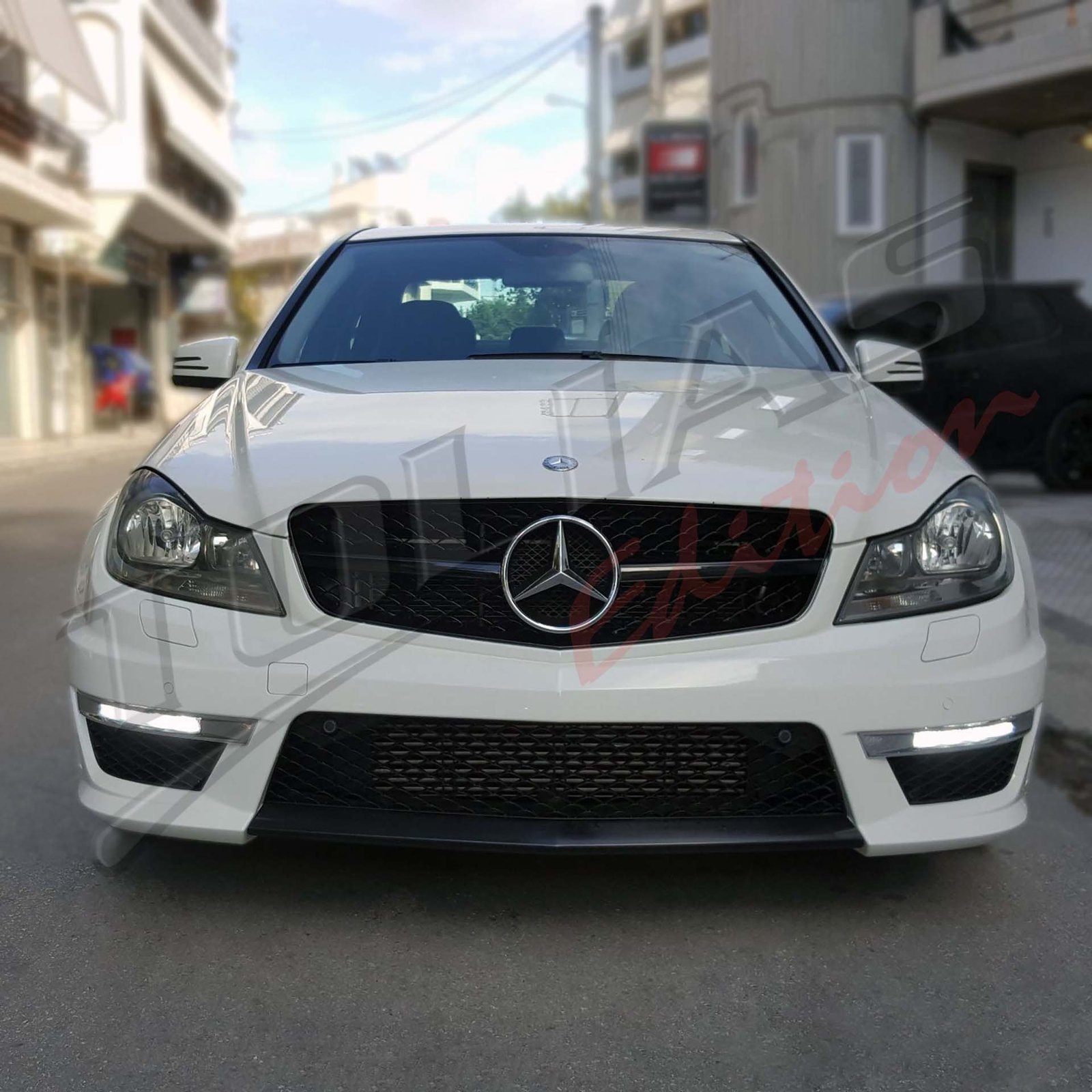 MERCEDES C CLASS W204 DAYTIME/ DAYLIGHT RUNNING LIGHT DRL SET TYPE C63 AMG