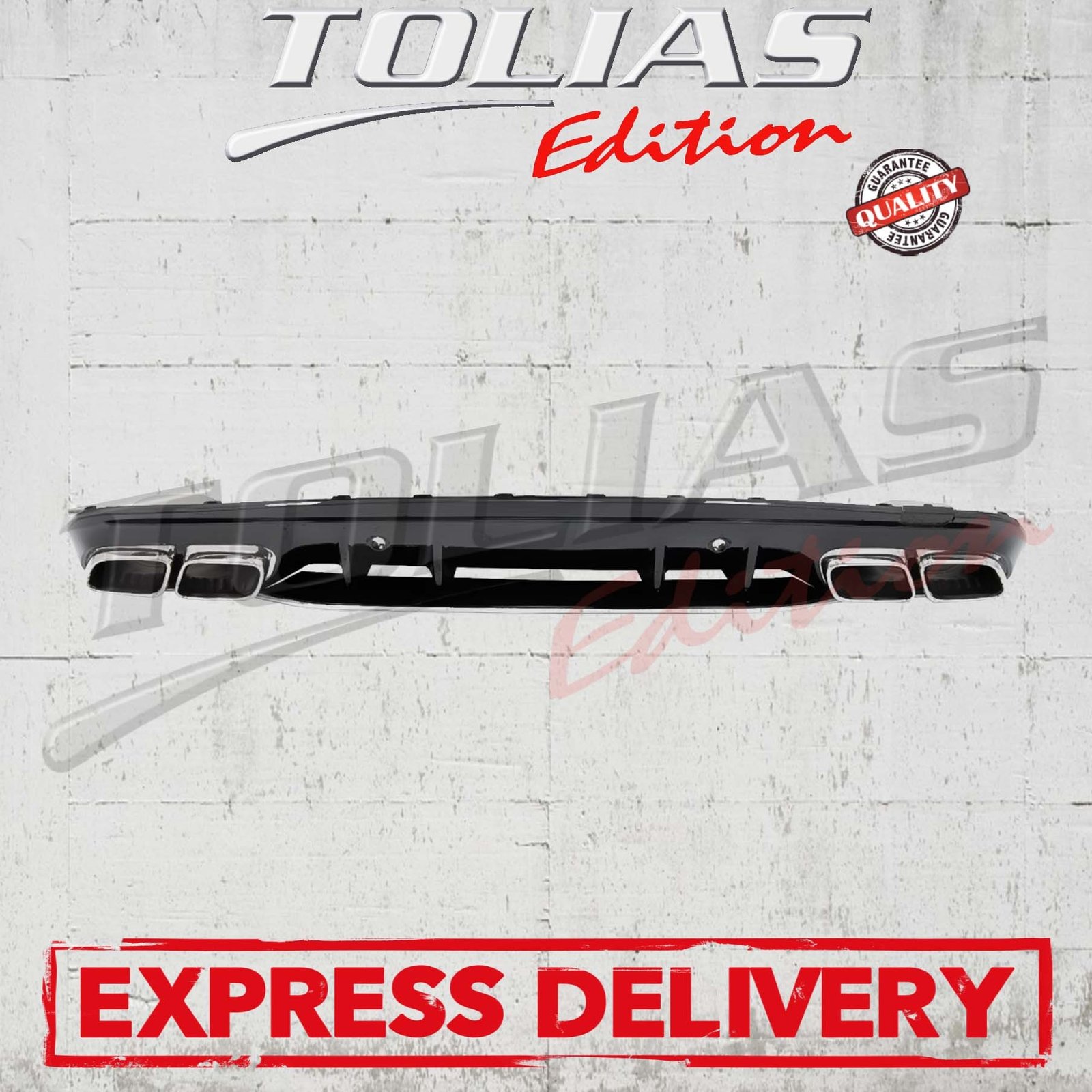 REAR DIFFUSER w/TIPS TYPE C63S AMG