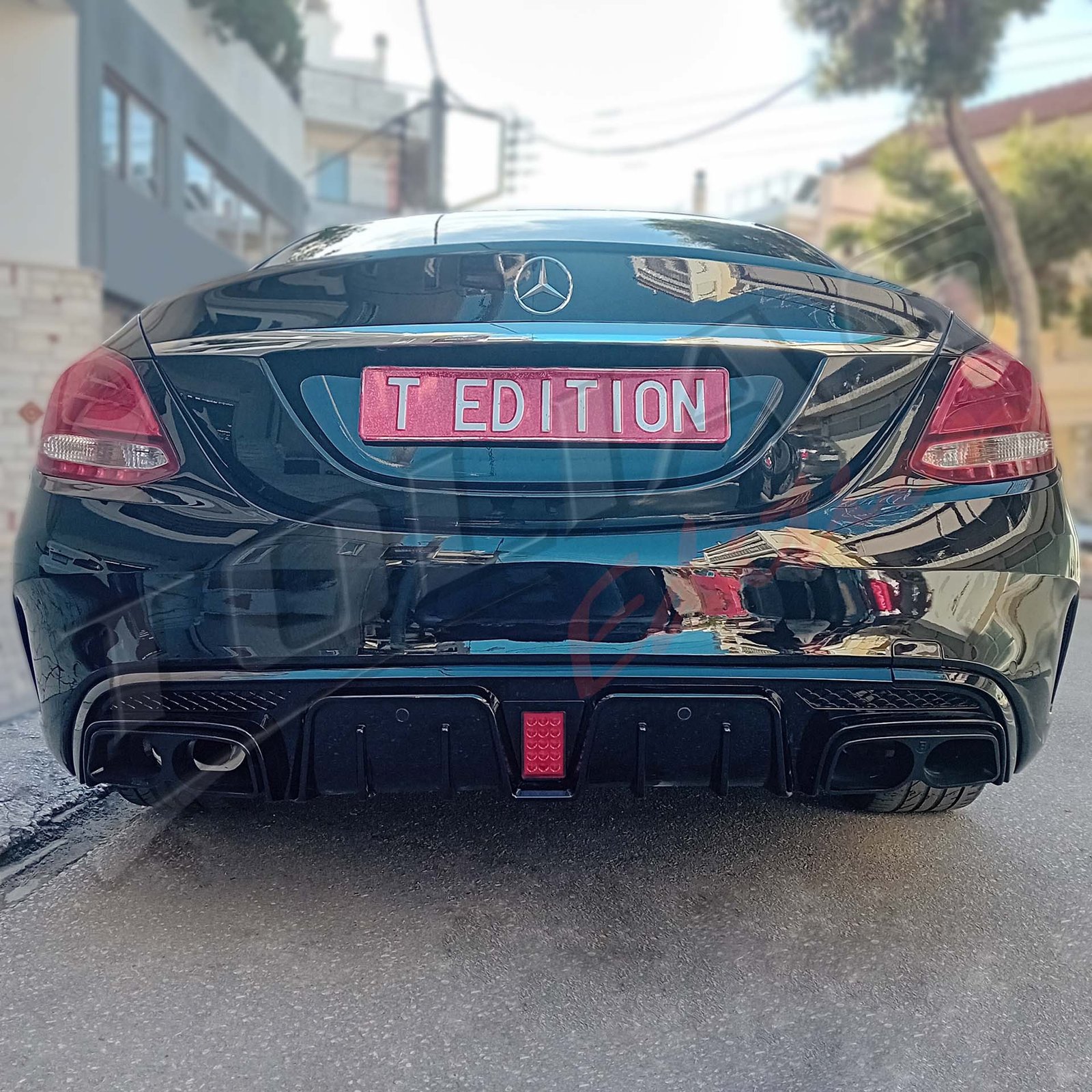MERCEDES C CLASS W205 14-18 REAR DIFFUSER TYPE BRABUS