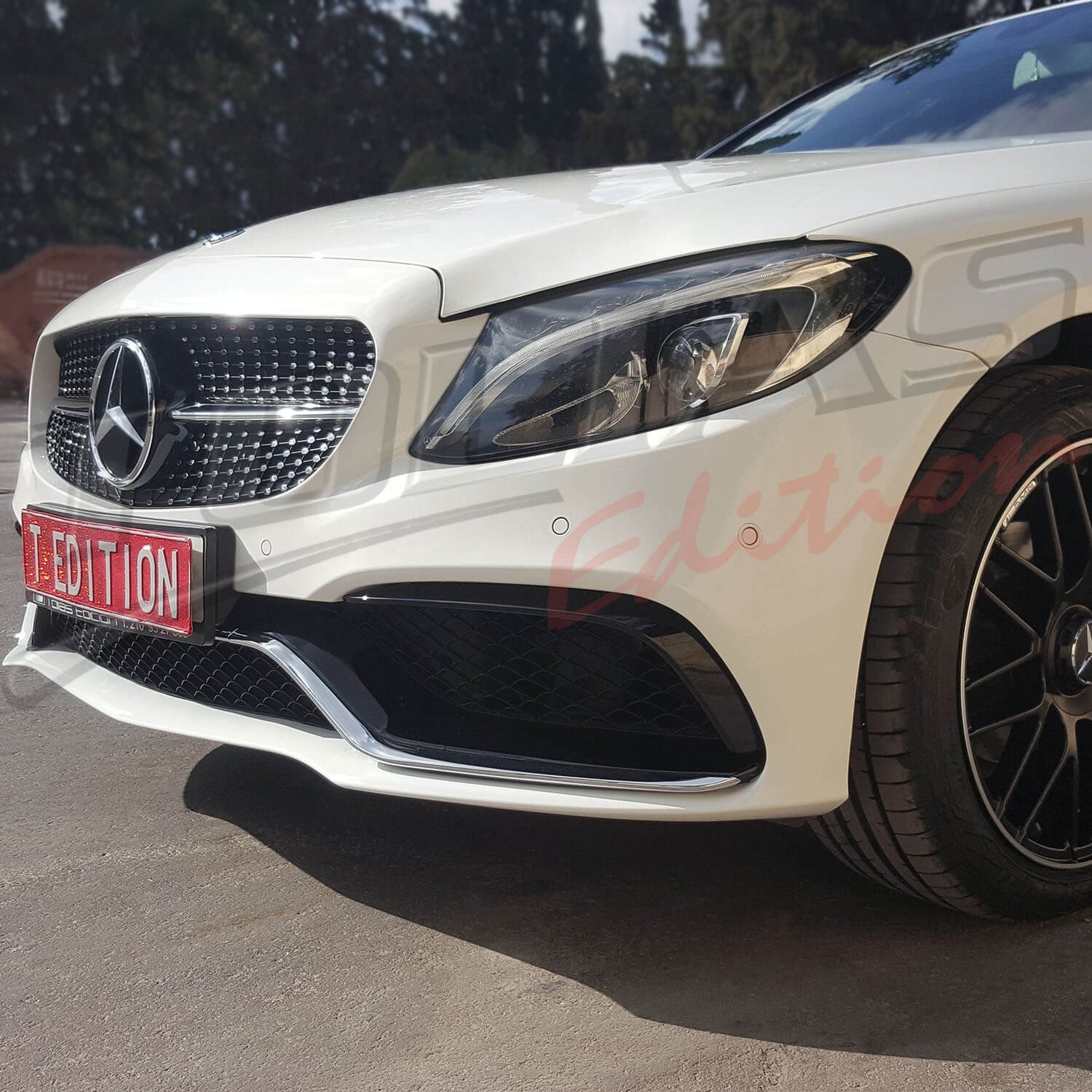 MERCEDES C CLASS W205 & C205 GRILLE CHROME/BLACK TYPE DIAMOND