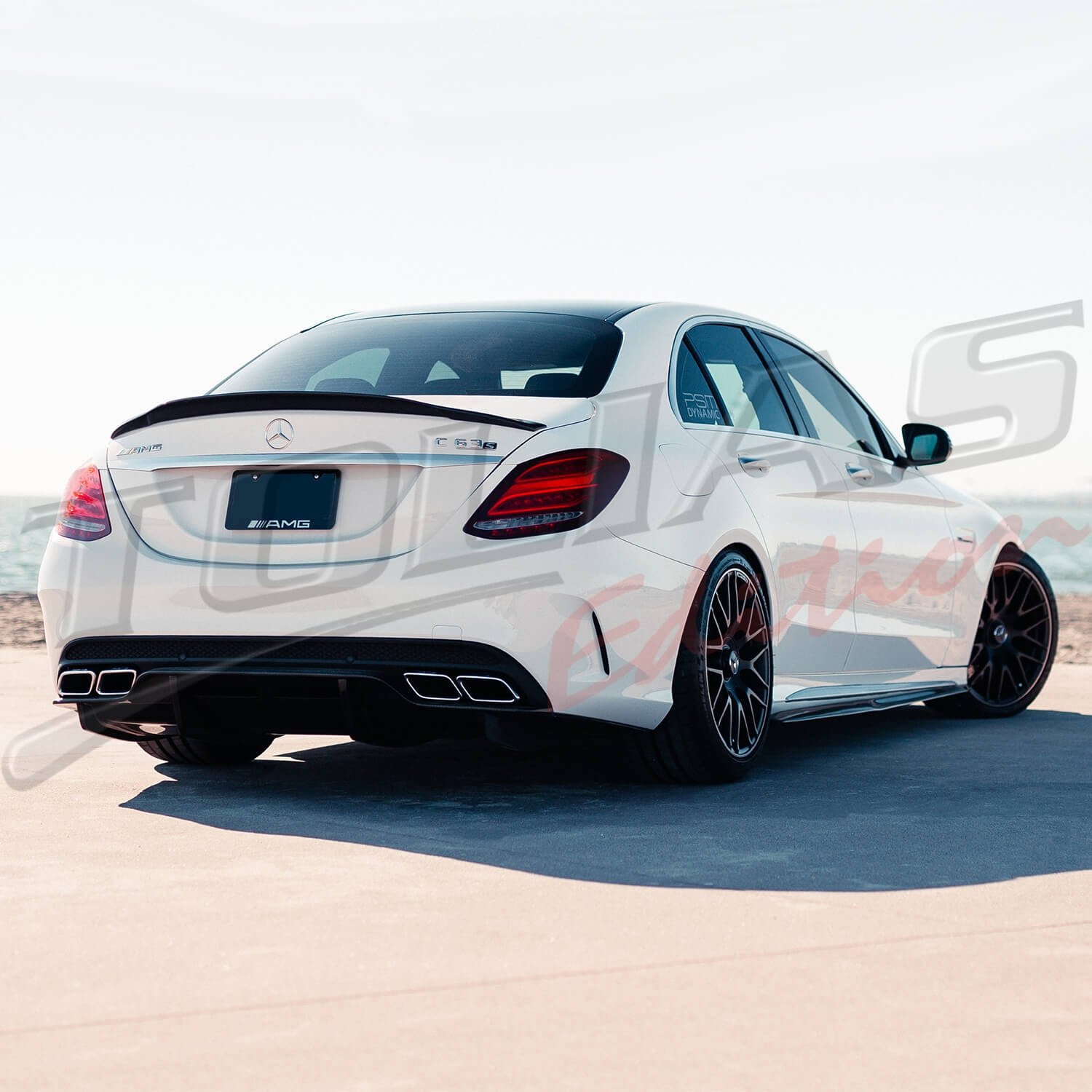 MERCEDES C CLASS W205 14-18 & 18-20 LIP SPOILER CARBON TYPE PSM