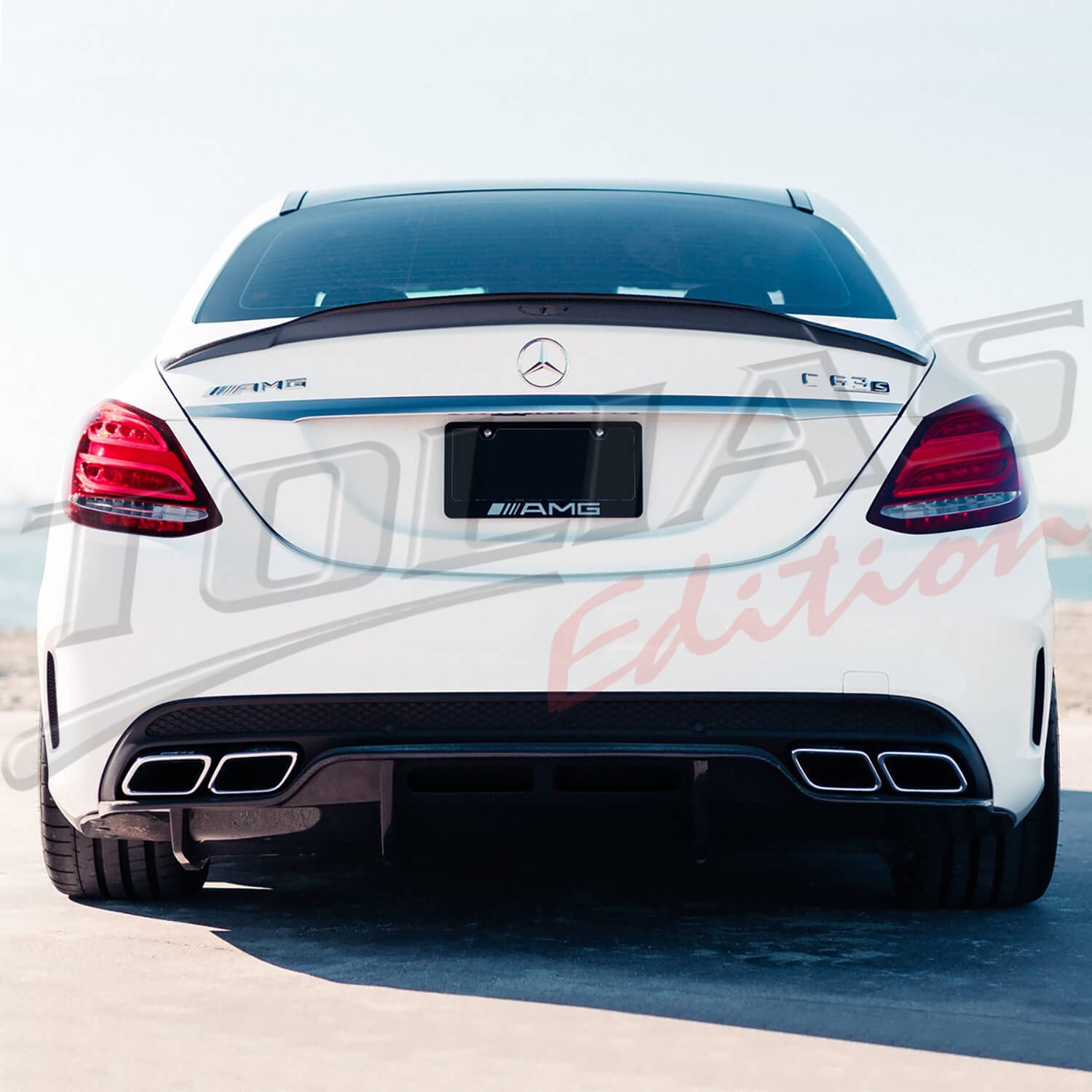 MERCEDES C CLASS W205 14-18 & 18-20 LIP SPOILER CARBON TYPE PSM
