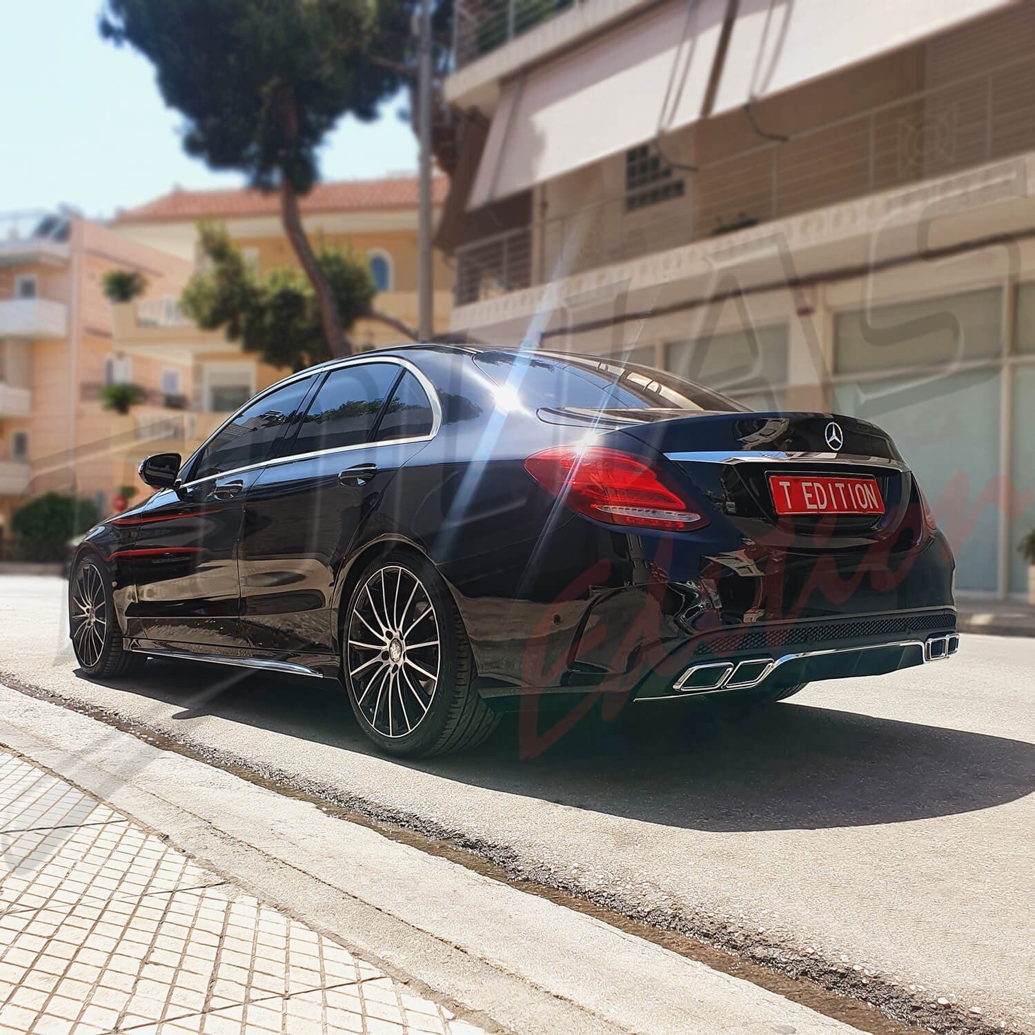 MERCEDES C CLASS W205 SEDAN 14-18 & 18-20 & S205 ESTATE 15-18 & 18-21 REAR DIFFUSER TYPE C63 AMG