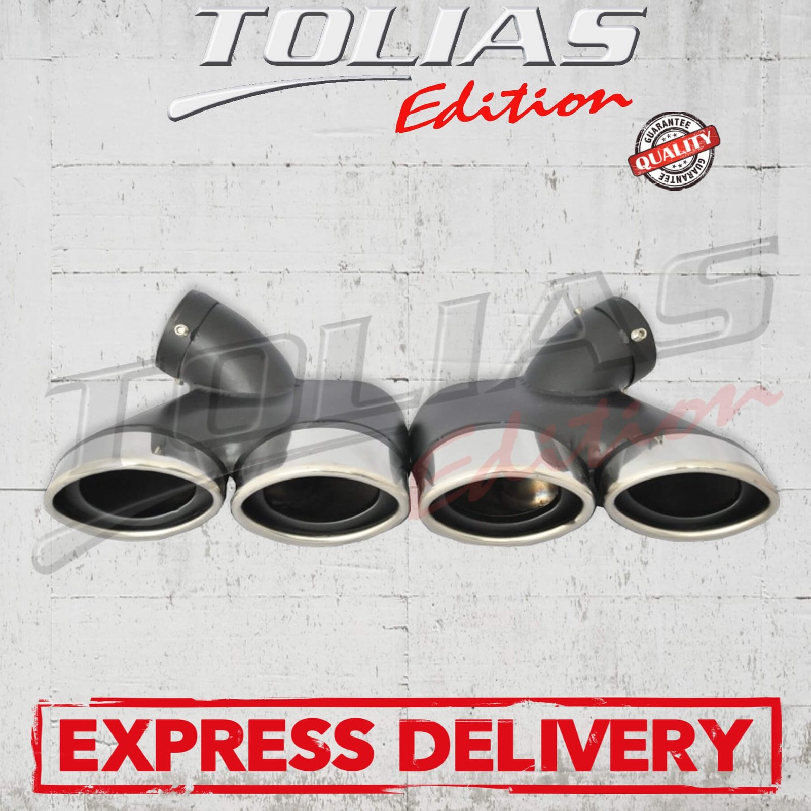 MERCEDES E CLASS W211 02-06 & 06-09 EXHAUST TIPS TYPE 63 AMG OVAL