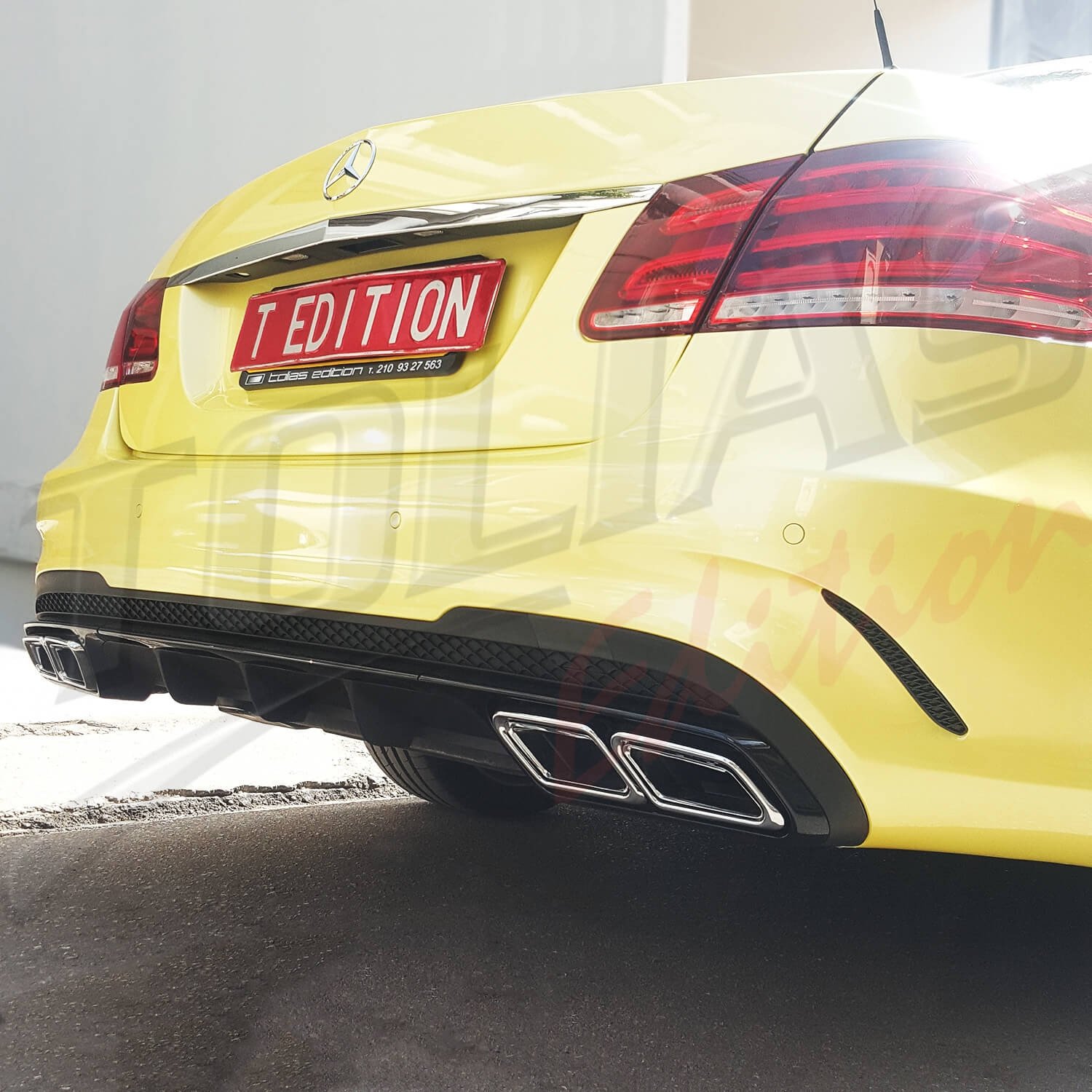 MERCEDES E CLASS W212 & S212 13-16 REAR DIFFUSER w/TIPS TYPE E63 AMG