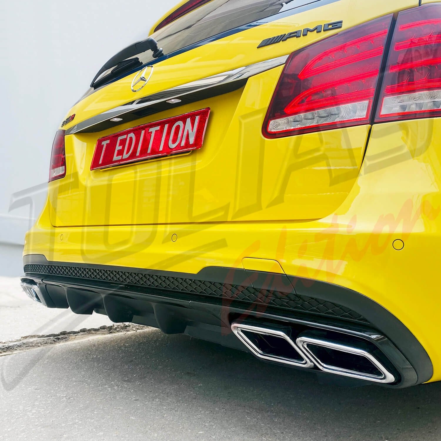 MERCEDES E CLASS W212 & S212 13-16 REAR DIFFUSER w/TIPS TYPE E63 AMG