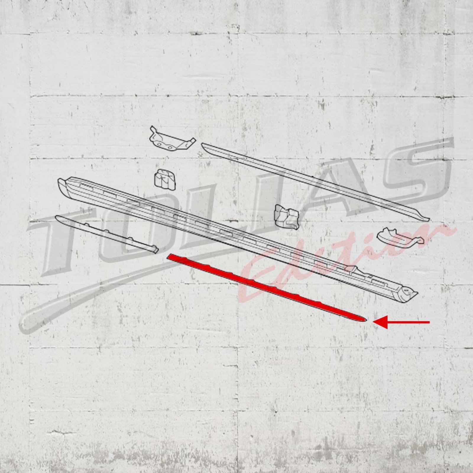 FRONT SIDE SILL MOULDING for RIGHT SIDE SKIRT AMG