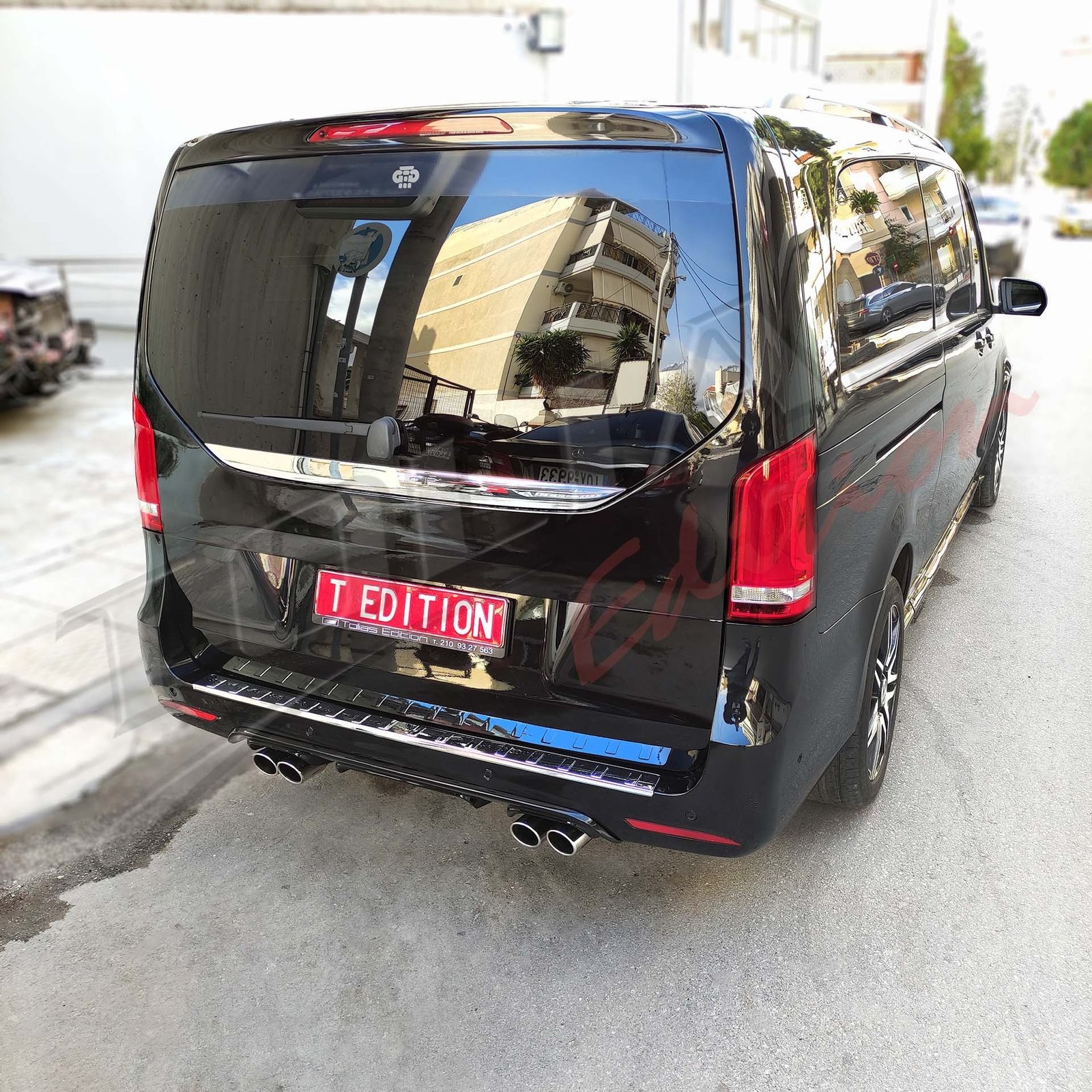 MERCEDES W447 VITO 15- & W447 V CLASS 15-20 & 20- REAR BUMPER PROTECTOR ...